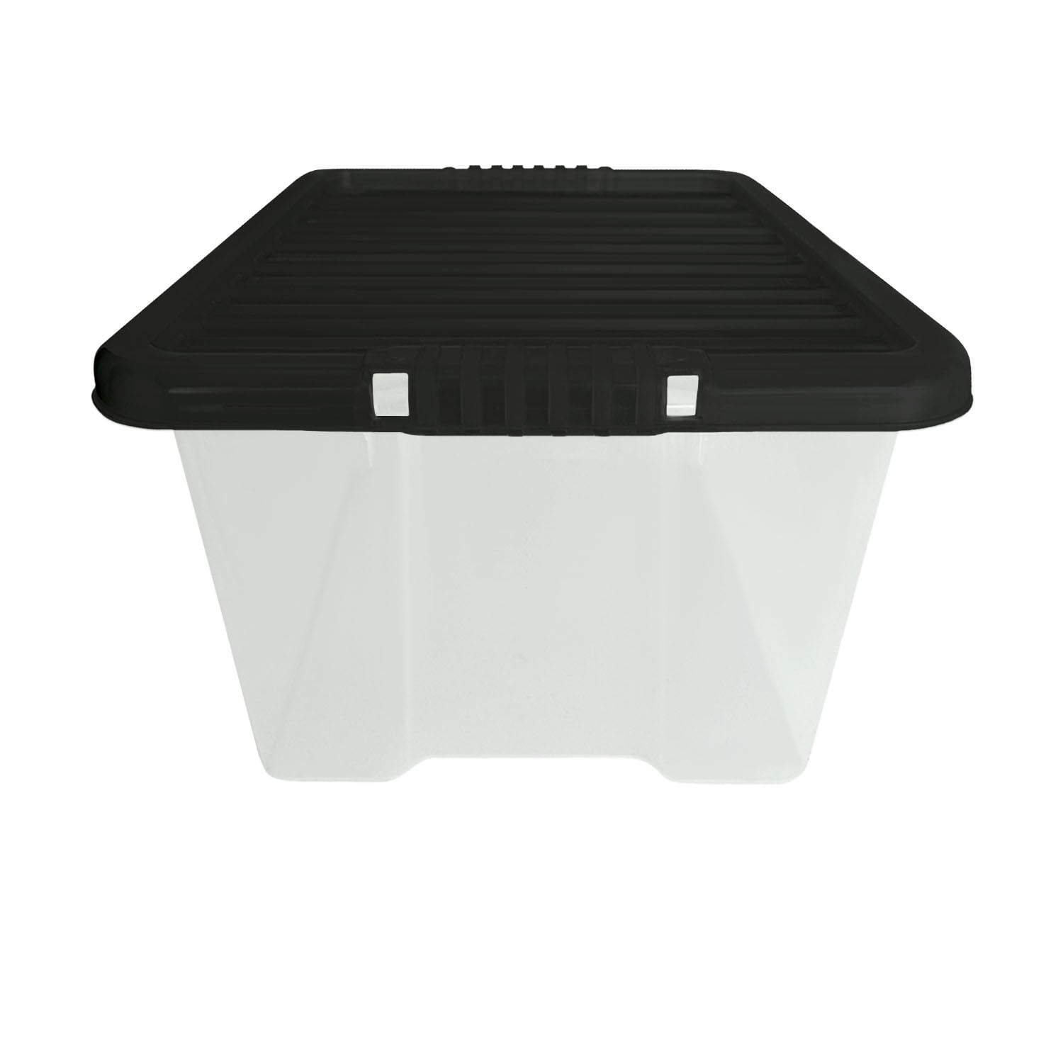 Plastic 35 Litre Box with Black Lid - Plastic Storage Box