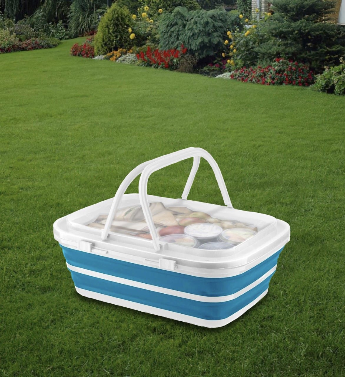 Collapsible Picnic Basket - Plastic Storage Box