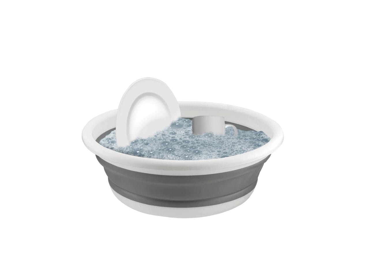 Collapsible Round Washing Bowl Basin - Plastic Storage Box